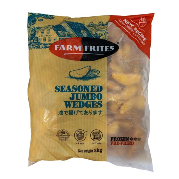 Seasoned Jumbo Wedges 炸薯角 FARMFRITES - 2kg/6pkt/ctn