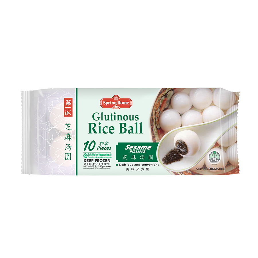 Glutinous Black Sesame Rice Ball 黑芝麻汤圆 SPRING HOME - 200g/24pkt/ctn